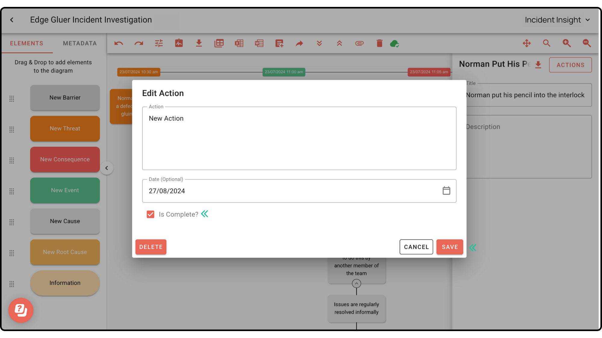 Adding Actions to Barriers - Incident Investigation Software (Free Trial) | Root Cause Analysis