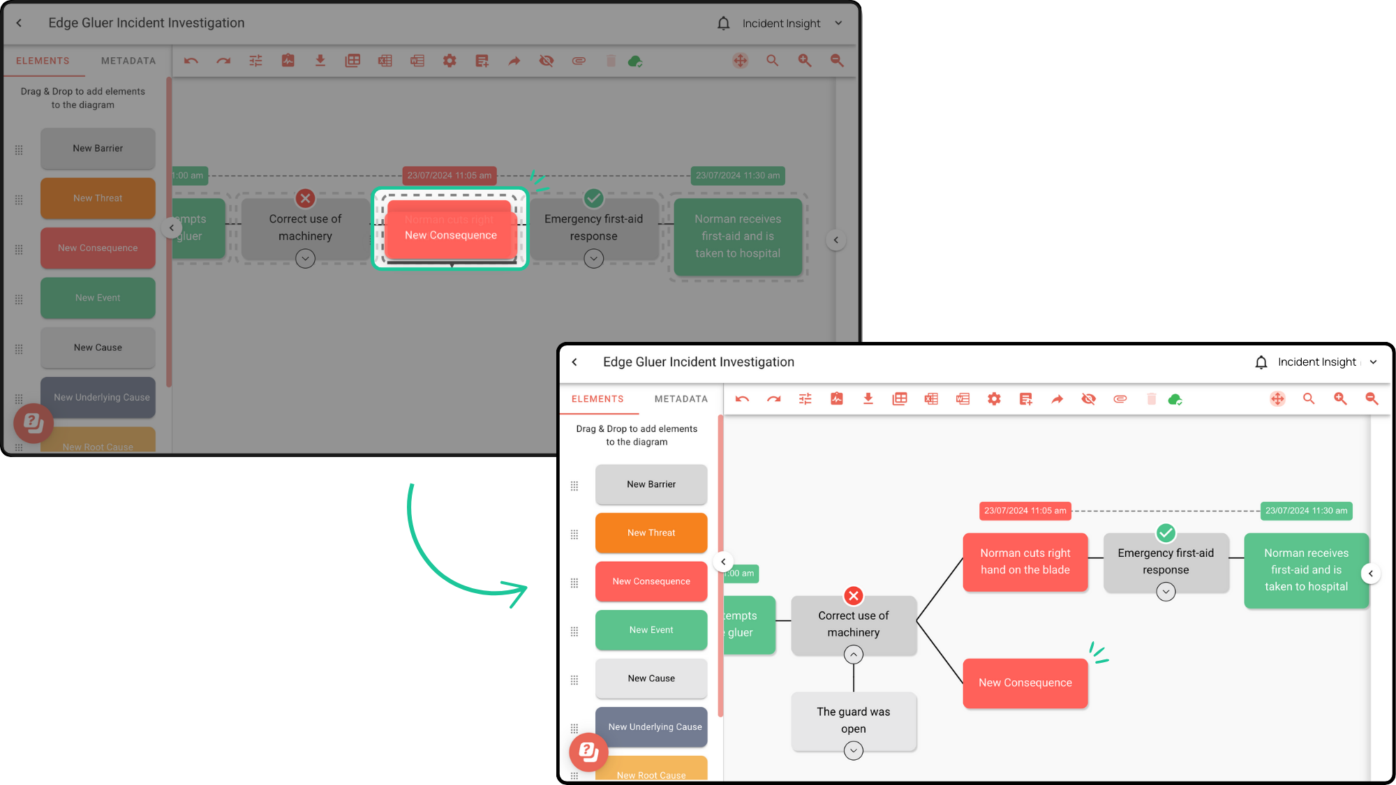 Branching incident diagrams – Incident Investigation Software (Free ...